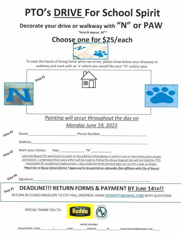 PTO Fundraiser | Nyssa High School